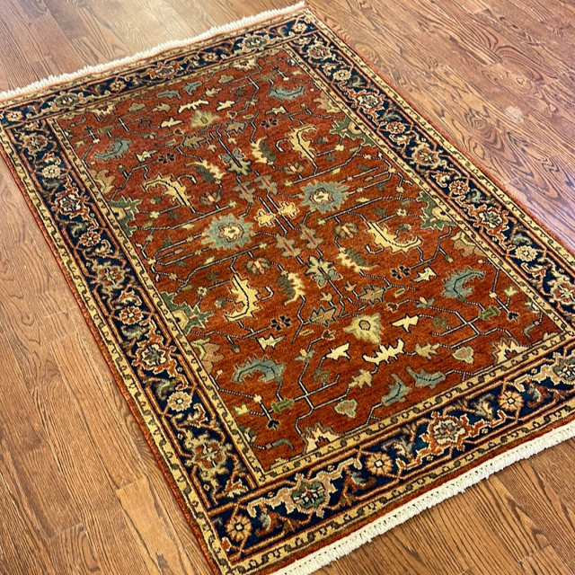 Kaoud Rugs 4X6 Rectangle Rust Ant. Serapi Area Rug - Mediterranean ...