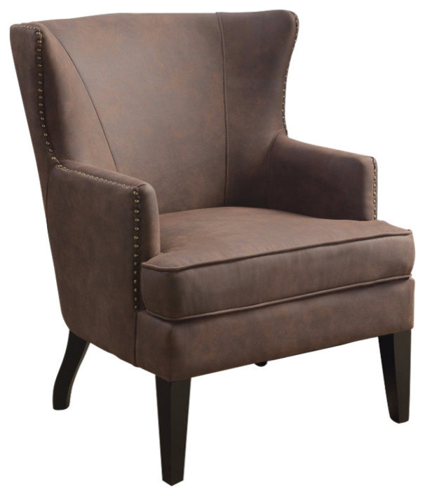 Grandeur Accent Chair, Chocolate Brown - Transitional - Armchairs And ...