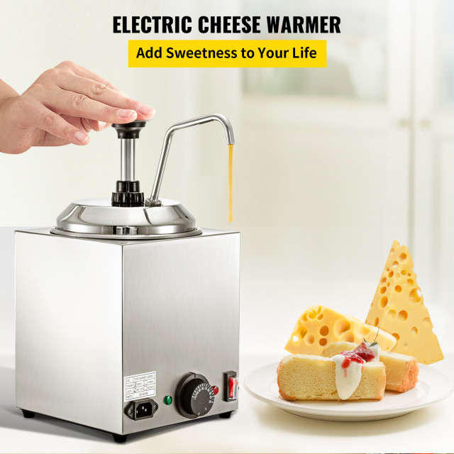VEVOR Fudge Warmer Hot Cheese Pump 1 Pump Nacho Cheese Warmer Stainless ...