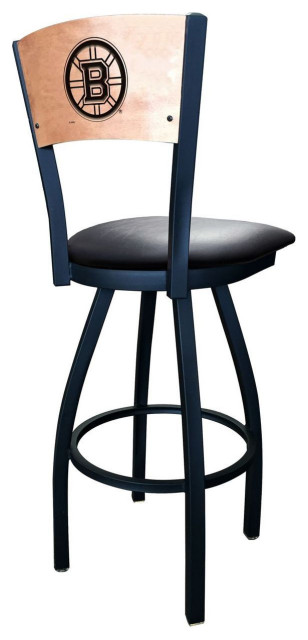Holland L038 Engraved Boston Bruins 30" Swivel Bar Stool - Black/Vinyl ...