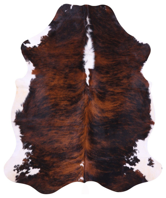 6' 10" X 5' 9" Organic Natural Hair-On Cowhide Area Rug C1458, 6' 10" X ...