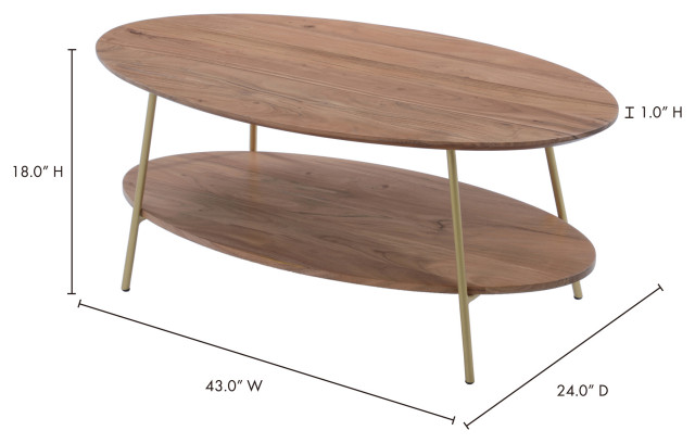 Mid - Century Modern Bremen Coffee Table - Brown - Midcentury - Coffee ...