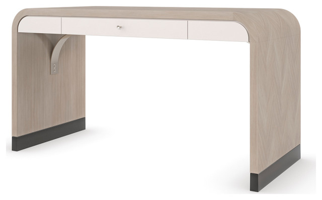 Herringbone Waterfall Desk - Transitional - Desks And Hutches - by ...