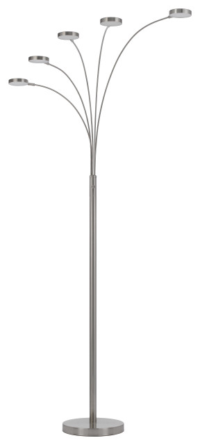Malibu 5 Light Floor Lamp, Brushed Steel - Modern - Floor Lamps - by ...