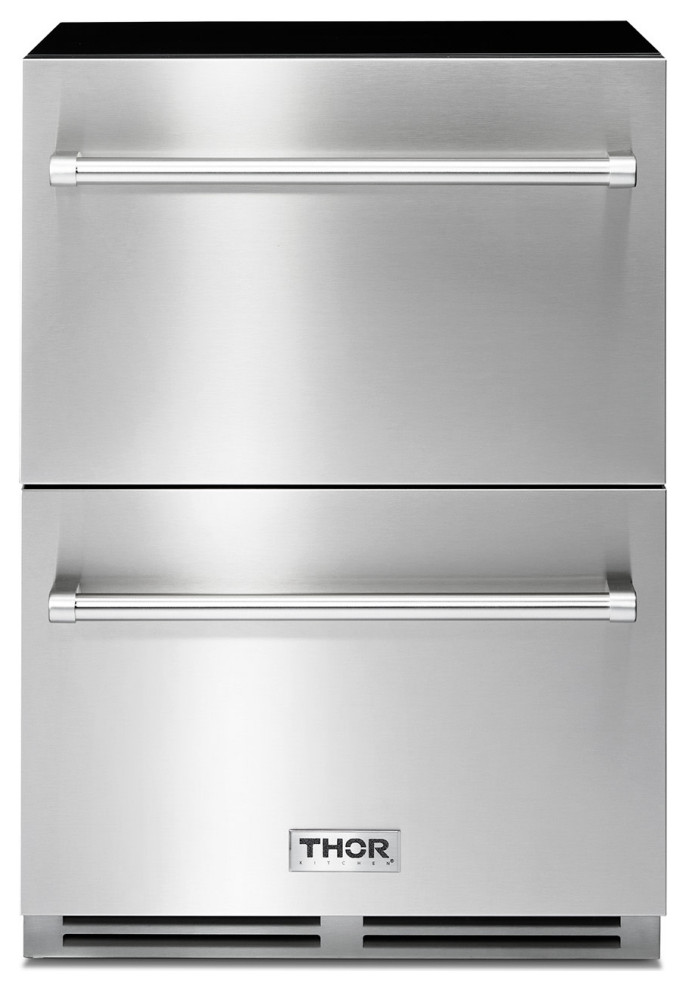 Thor Kitchen TRF24U 24"W 5.4 Cu. Ft. Refrigerator Drawers - Modern ...