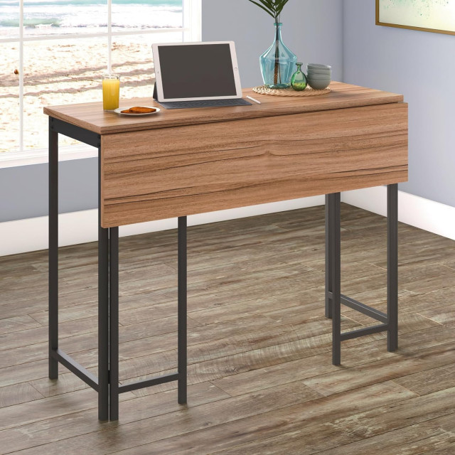Modern Desk, Unique Design With Sindoori Mango Finished Top & Flip Up ...