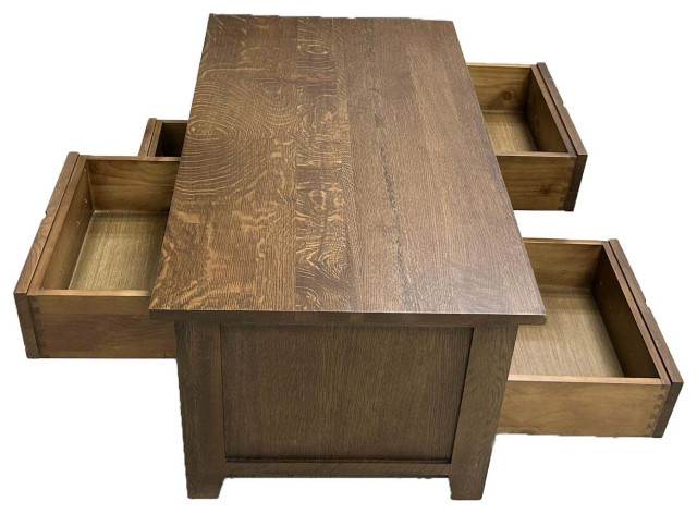 Mission 8 Drawer Coffee Table - Walnut - Craftsman - Coffee Tables - by ...