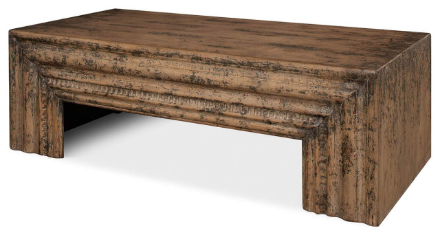 Modern Distressed Wood Coffee Table - Rustic - Coffee Tables - by ...