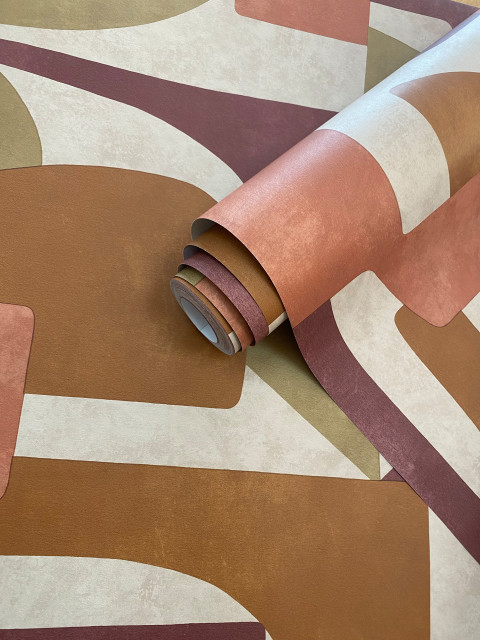 Modern Abstract Geometric Printed Textured Wallpaper 57 Sq. Ft., Sample ...