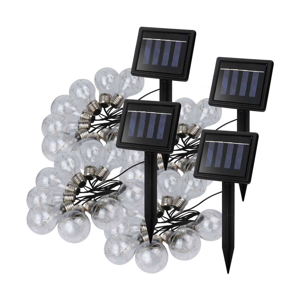 Solar Powered 64 in LED String Lights-4 Pack - Traditional - Outdoor ...