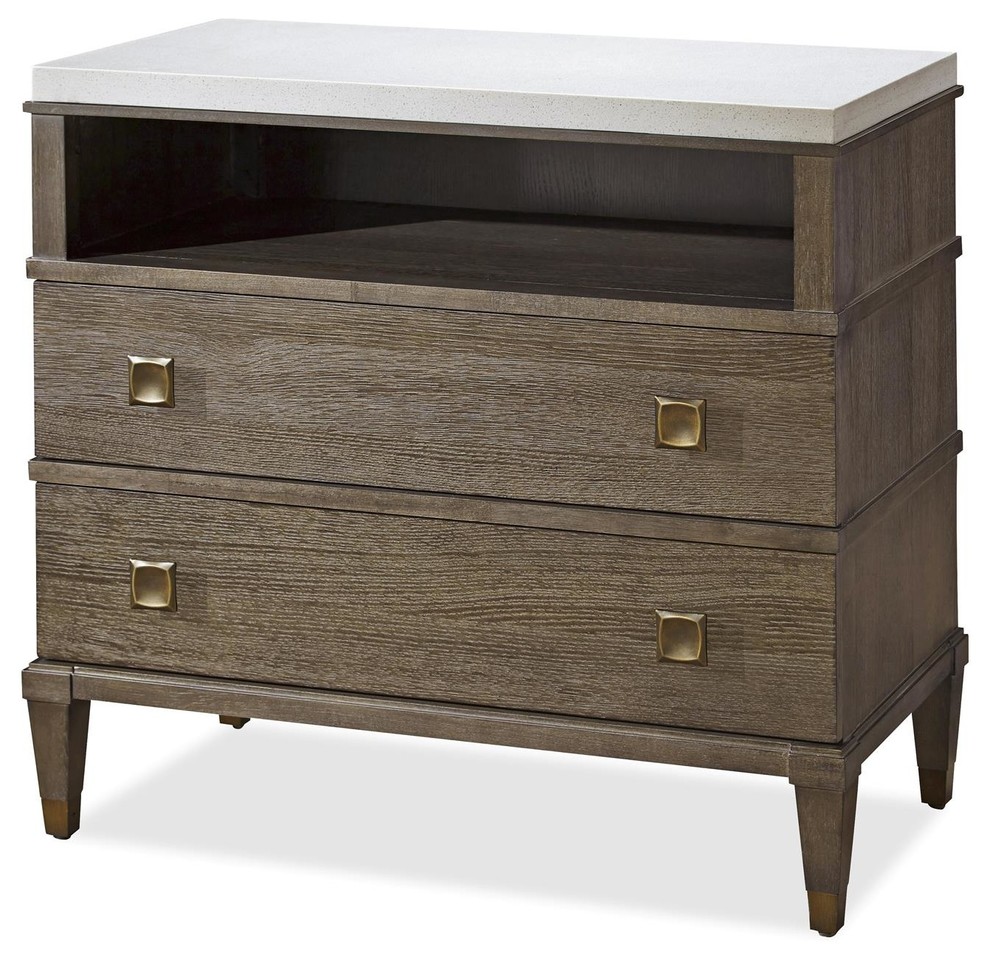 Two Drawer Nightstand - Transitional - Nightstands And Bedside Tables ...