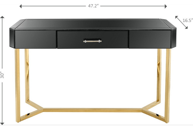 Black and Gold Console Table - Contemporary - Console Tables - by ...