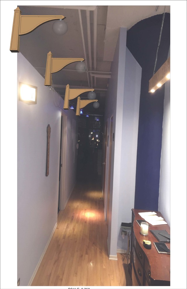 Adding light to a dim hallway