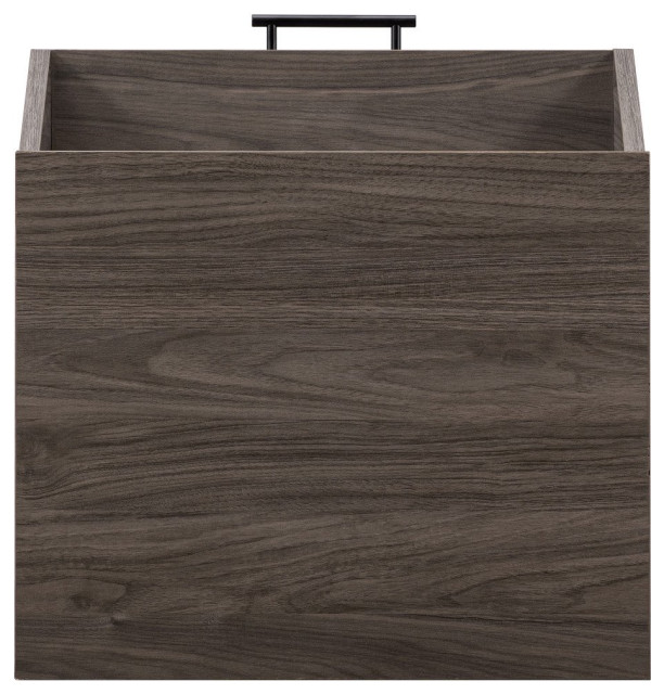 Midcentury Modern End Table, Upper Open Compartment & Storage Drawer ...