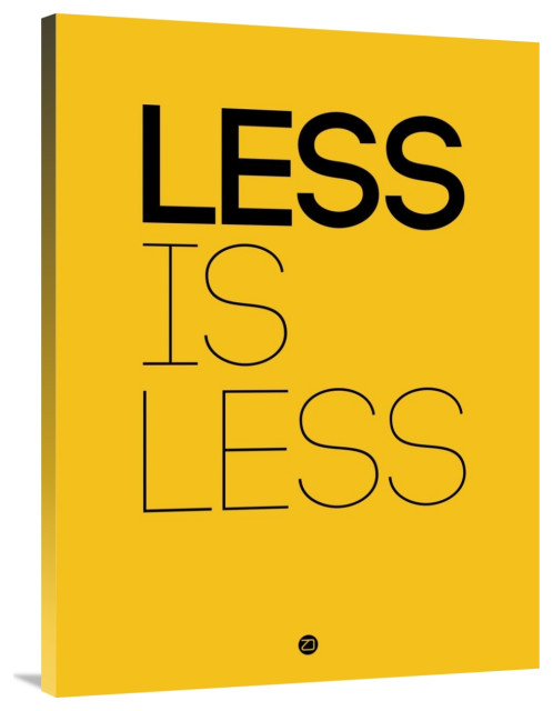 "Less Is Less Poster Yellow" Fine Art Print, 30" x 40" - Modern ...