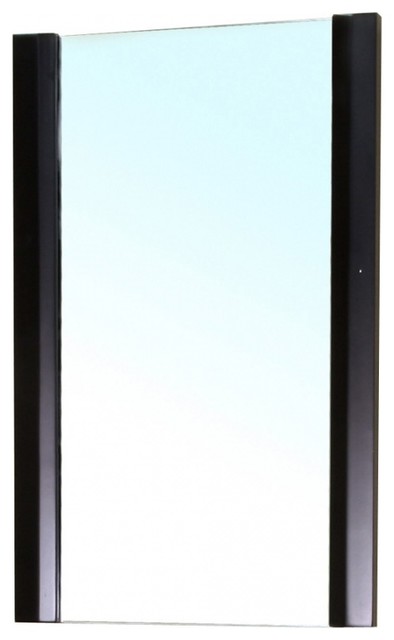 Rectangular Solid Wood Black Frame Mirror - Contemporary - Wall Mirrors ...