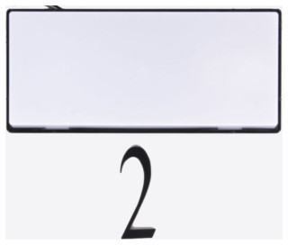 Craftmade Surface Mount Address Plaque Number - 2 AP-2-FB - Flat Black ...