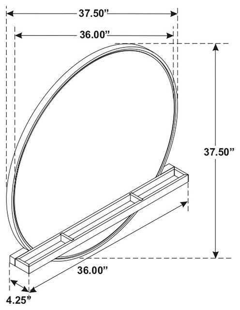Arini Round Dresser Mirror Sand Wash - Contemporary - Wall Mirrors - by ...