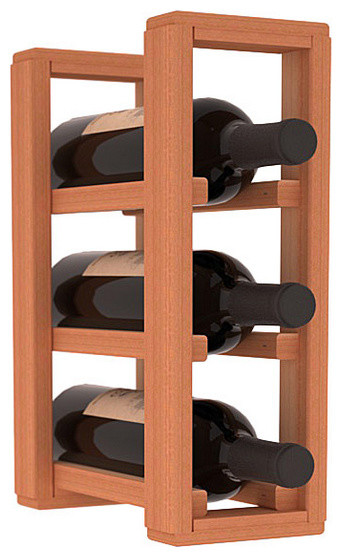 3-Bottle Counter Top/Pantry Wine Rack, Redwood - Contemporary - Wine ...
