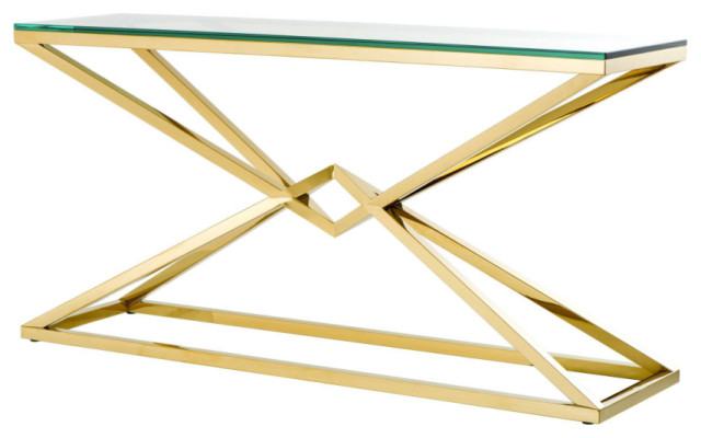 Brass Crossed-Leg Console Table | Eichholtz Connor L - Contemporary ...