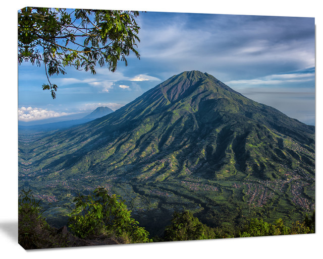 Merbabu Volcano in Java, Large Landscape Canvas Art Print, 20"x12 ...