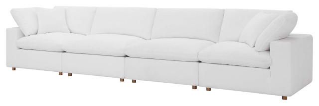 Modular Sectional Deep Sofa Set, Black, Fabric, Modern, Lounge Cafe ...