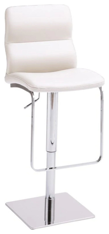 Izabella Hydraulic Barstool, White - Contemporary - Bar Stools And ...