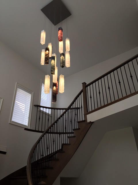High Ceiling Light Fixtures - Modern - Staircase - Toronto - by AM ...