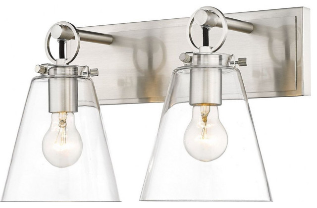 2 Light Vanity Light Fixture In Transitional Style-10 Inches Tall and ...