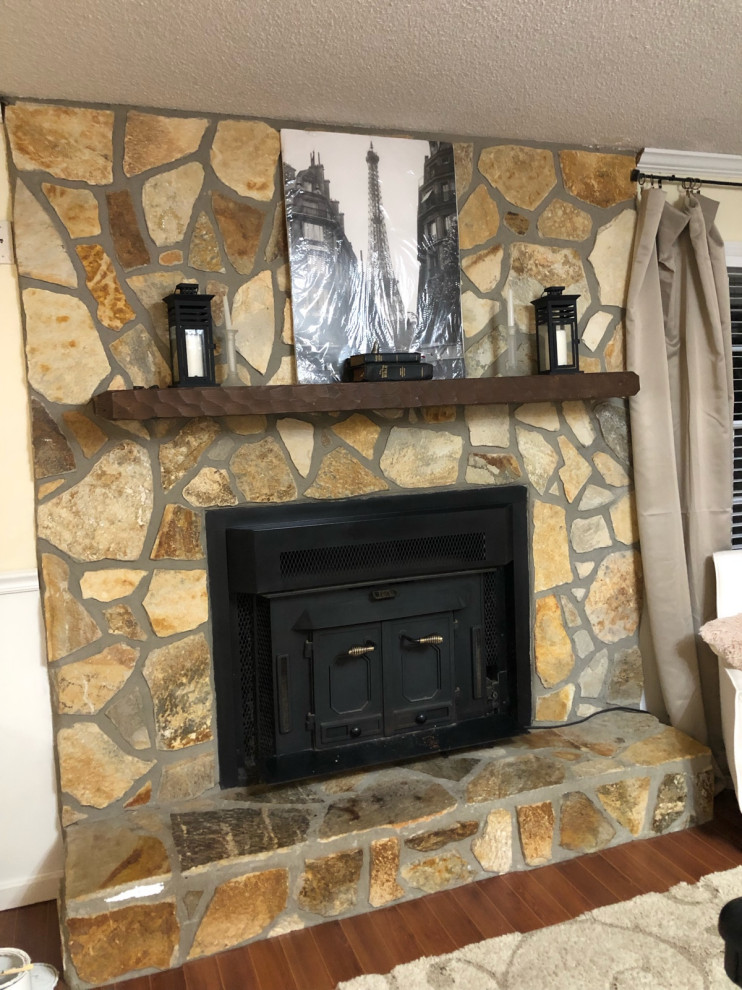 Stone Fireplace Mortar White-Wash