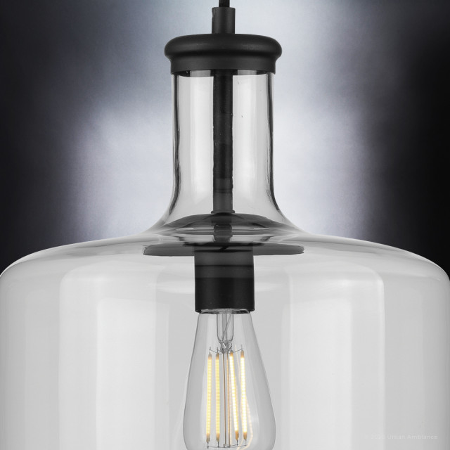 Luxury Industrial Chic Pendant Light, Midnight Black, UHP3721 ...