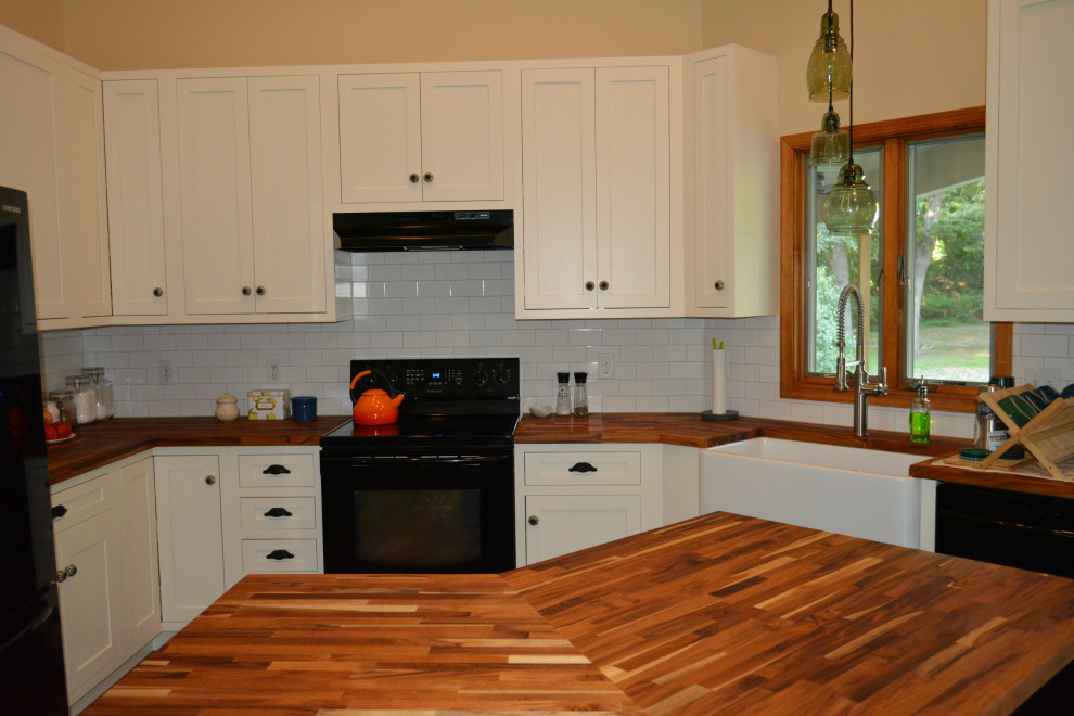 Teak countertop - Transitional - Kitchen - Other - by Home & Office ...
