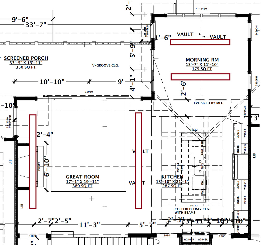Help with beam design in vaulted ceilings