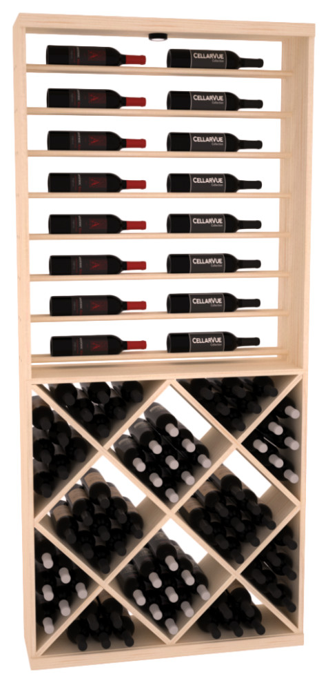 CellarVue Ponderosa Pine Horizontal Wine Rack Combo, Pine Unstained ...