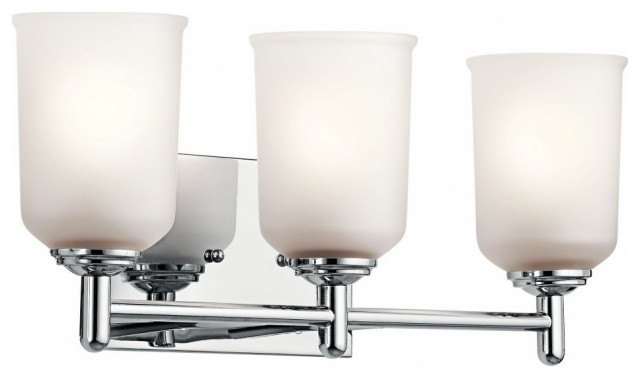 3 Light Vanity Light Approved for Damp Locations - Transitional ...