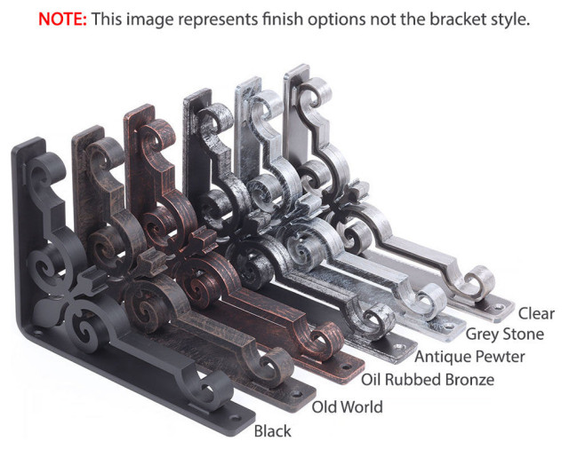 Wrought Iron Corbel - Portland 2" Wide Iron Countertop Corbel, 7.5 ...