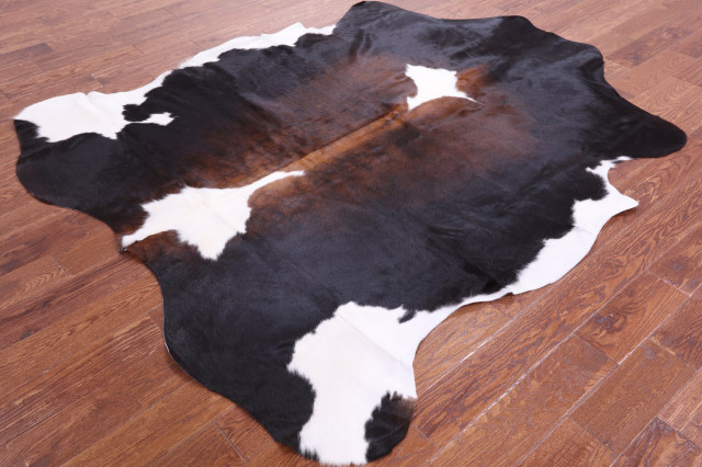 Organic Natural Hair-On Cowhide Area Rug 7' 3" X 6' 2" C1572, 7' 3" X 6 ...