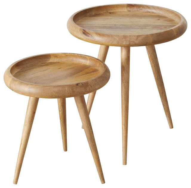 3 Legged Side Tables, 22 3/4 L x 21 W x 21 H inches - Midcentury - Side ...