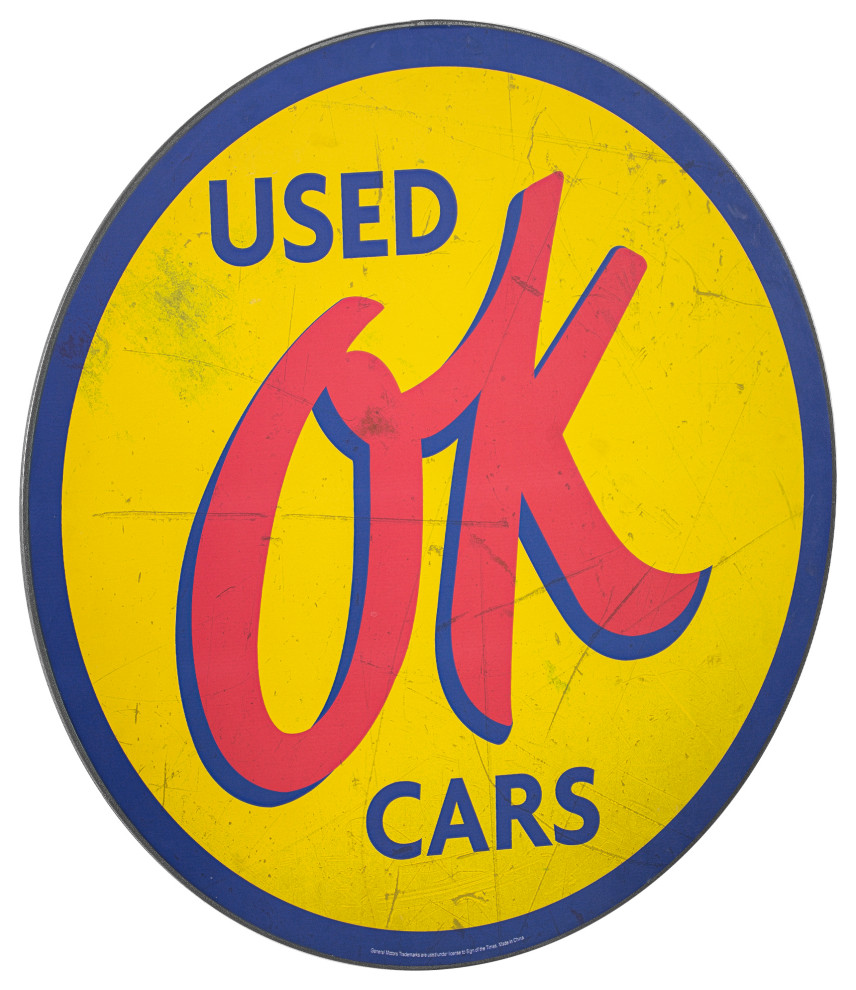 Chevrolet Ok Used Cars Oversized Metal Sign, 40 - Contemporary - Metal ...