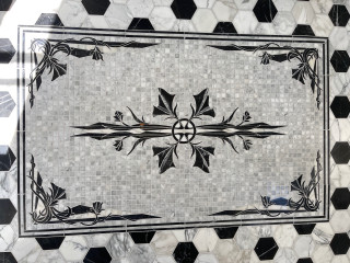 Custom Marble Mosaic Front Entry Foyer Floor - Victorian - Entry ...