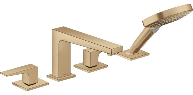 Hansgrohe Metropol 4-Hole Roman Tub Set, Brushed Bronze - Modern - Tub And Shower Faucet Sets ...