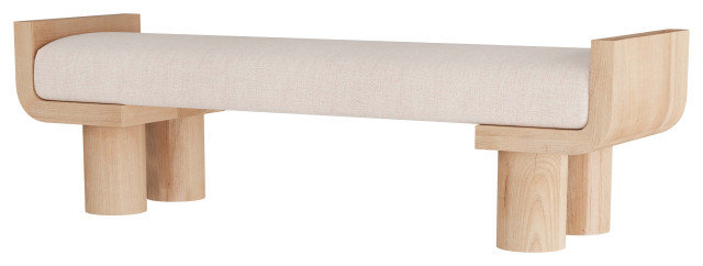 Wesley Bench - Transitional - Upholstered Benches - by Arteriors | Houzz