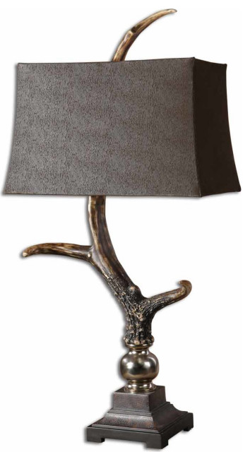 Stag Horn Table Lamp II - Rustic - Table Lamps - by HedgeApple | Houzz