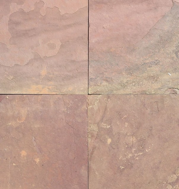 Red Slate Slate Tiles, Natural Cleft Face, Gauged Back Finish, 12"x12 ...