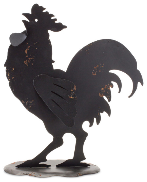 Metal Chicken, 2-Piece Set - Farmhouse - Decorative Objects And ...