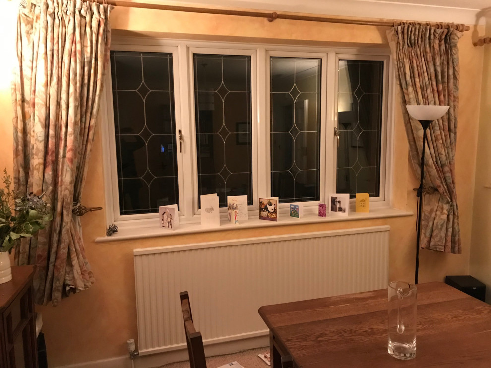 Column radiators under wide 1930s windows | Houzz UK