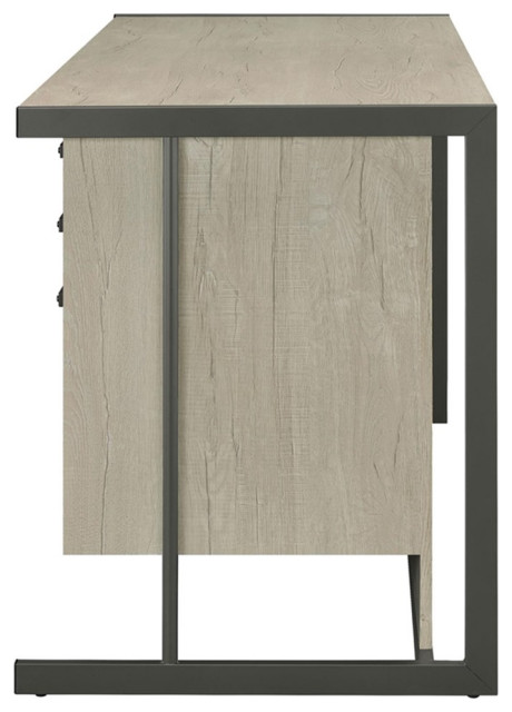 Coaster Loomis 4-drawer Modern Wood Office Desk in Whitewashed Gray ...