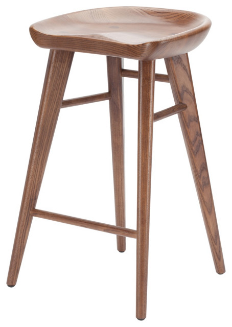 Kami Walnut Bar Stool - Midcentury - Bar Stools And Counter Stools - by ...