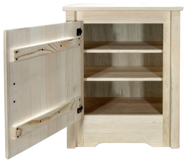 Montana Woodworks Homestead Pine Wood Accent Cabinet in Natural ...