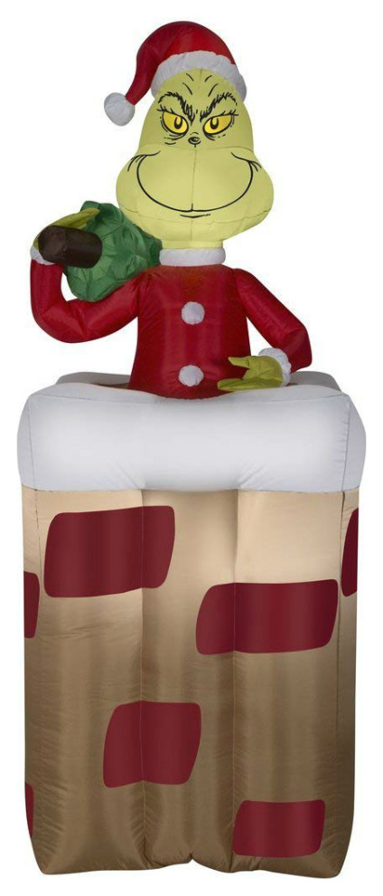Gemmy 30949 Christmas Animated Airblown Inflatable Grinch, 5.5', 6 ...